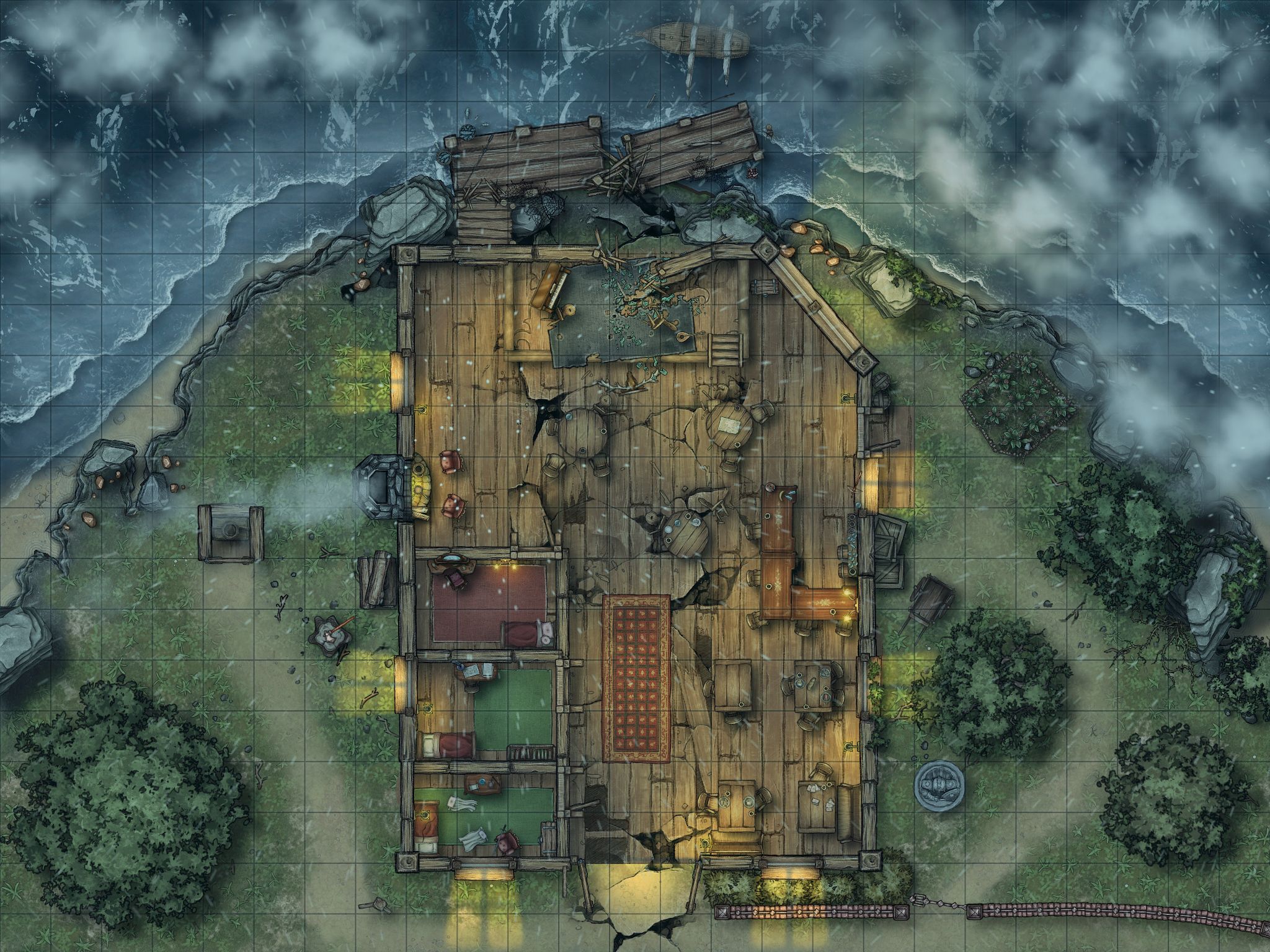 Shattered Tavern - Phase 4, Cracks form | Inkarnate - Create Fantasy ...