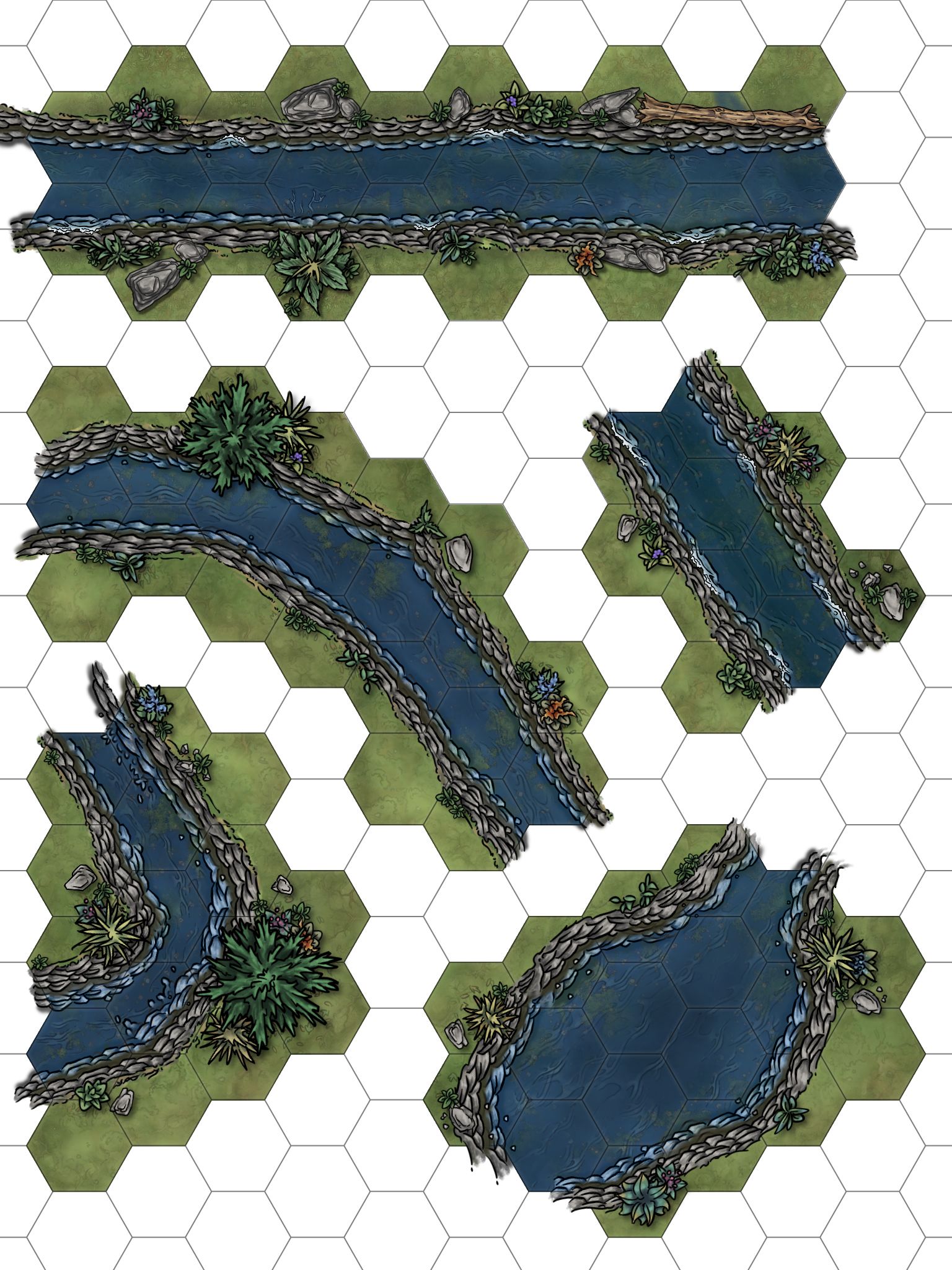 Water Hex Components | Inkarnate - Create Fantasy Maps Online