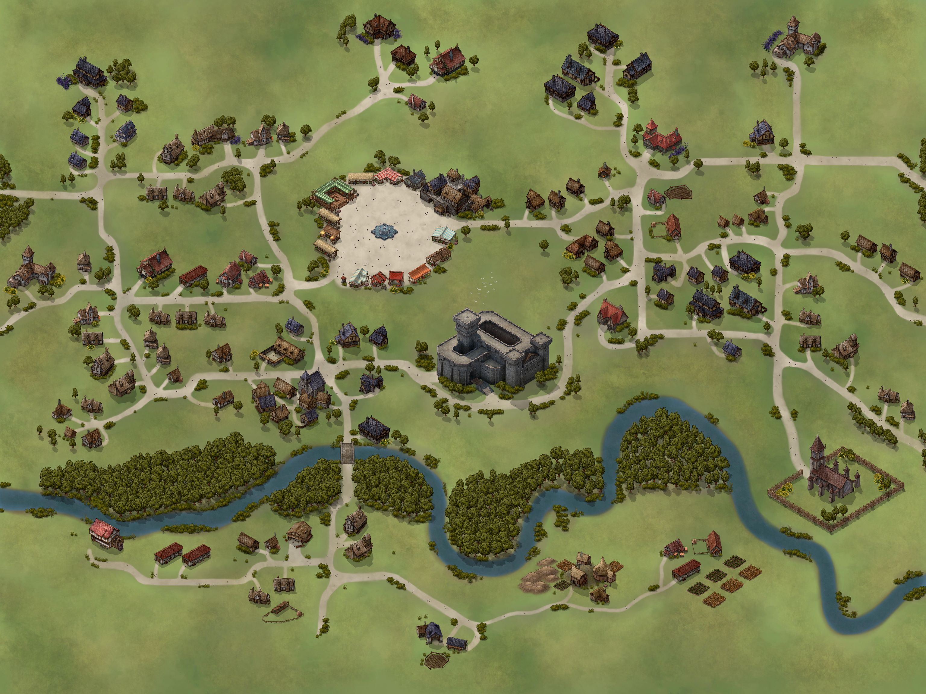 Greenest Town | Inkarnate - Create Fantasy Maps Online