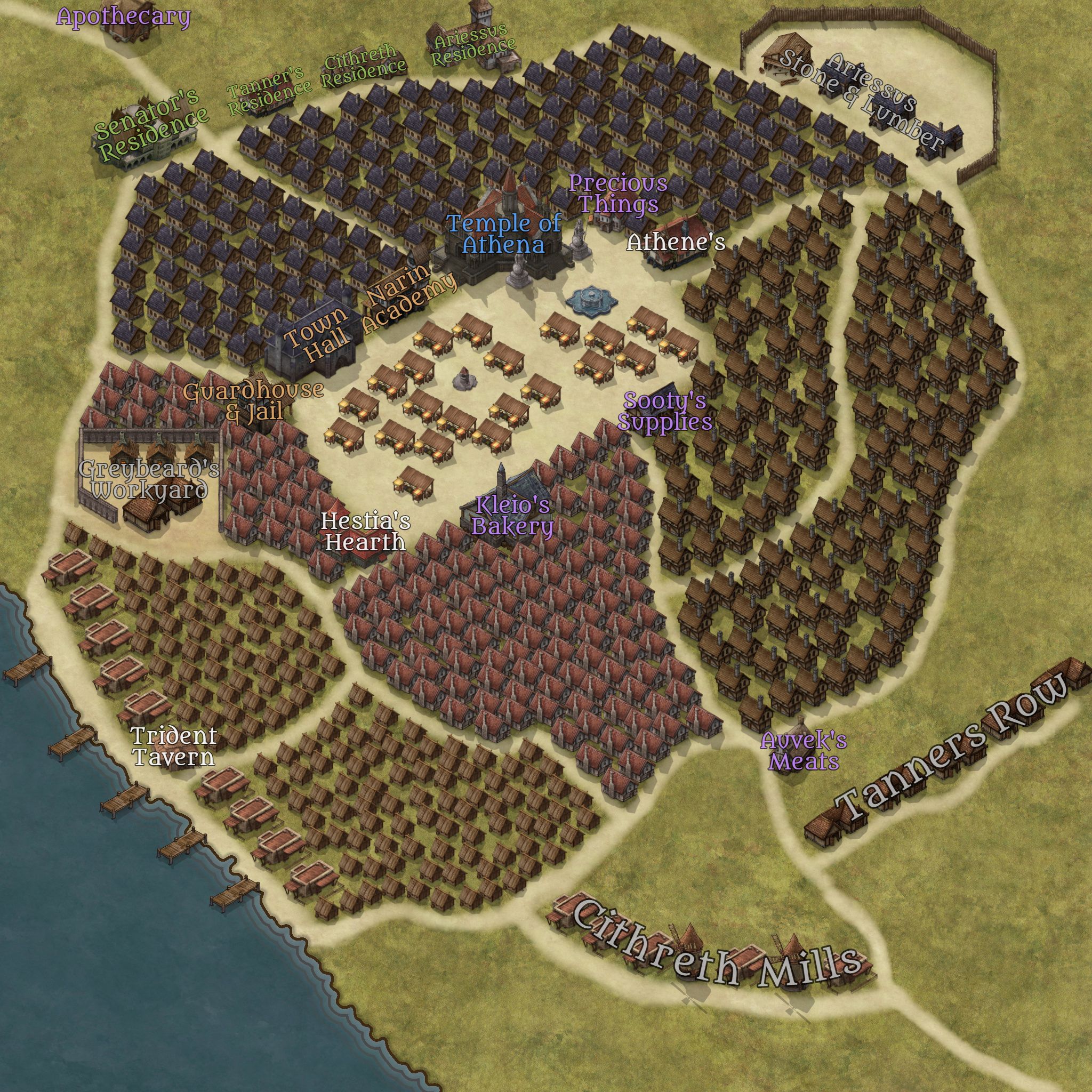 Narin Town | Inkarnate - Create Fantasy Maps Online