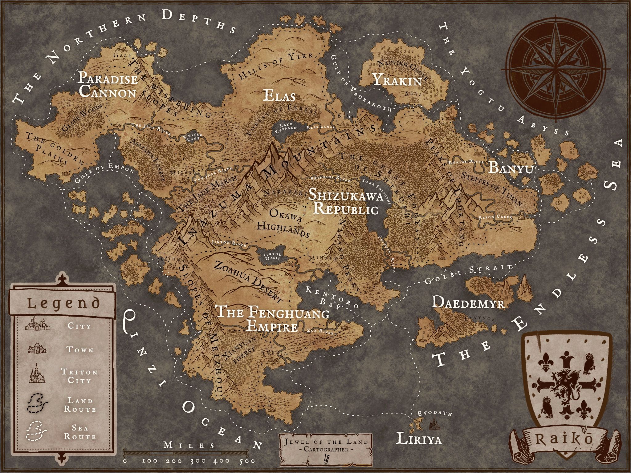 Steampunk World Map