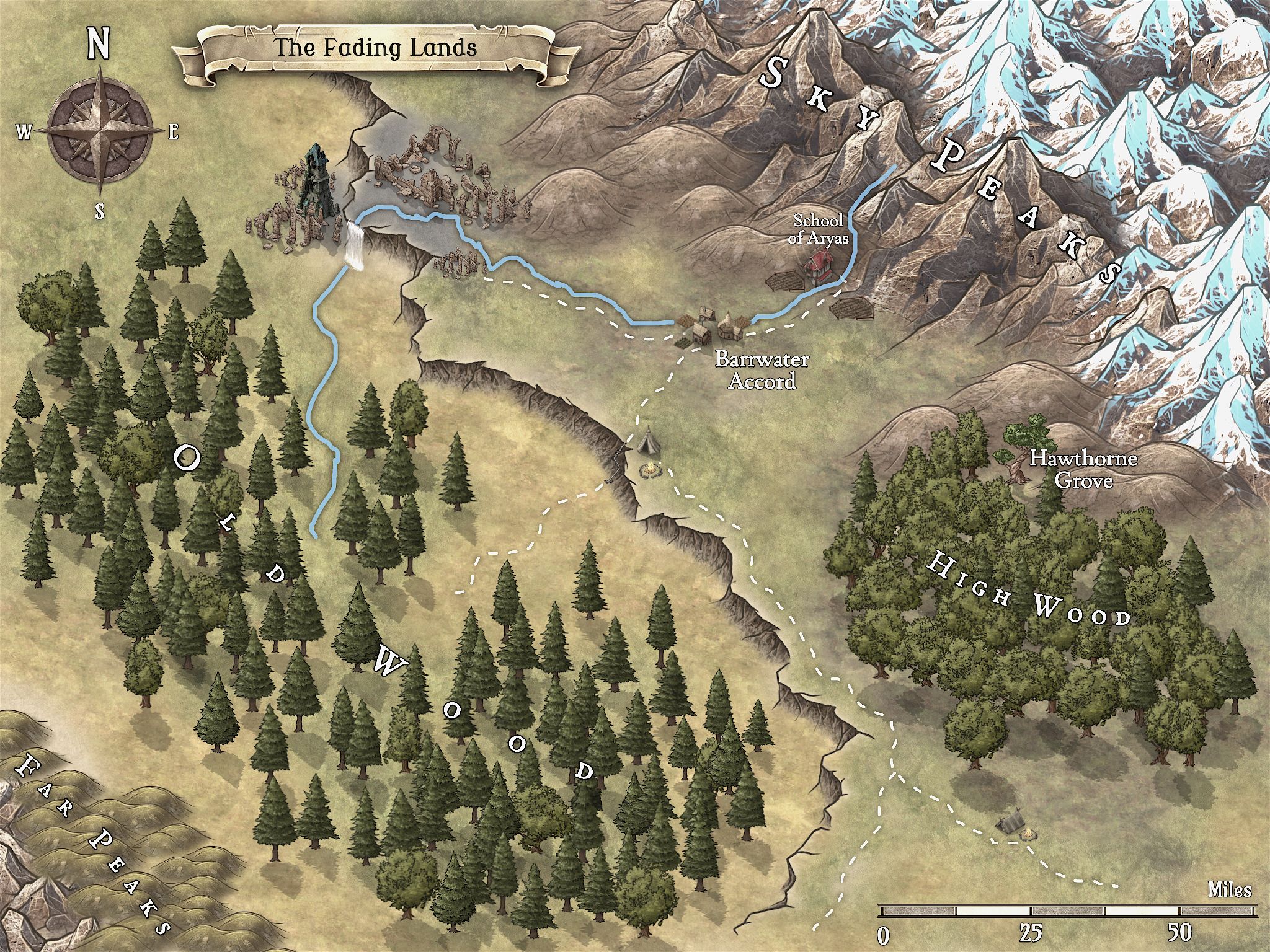 The Fading Lands (original) | Inkarnate - Create Fantasy Maps Online