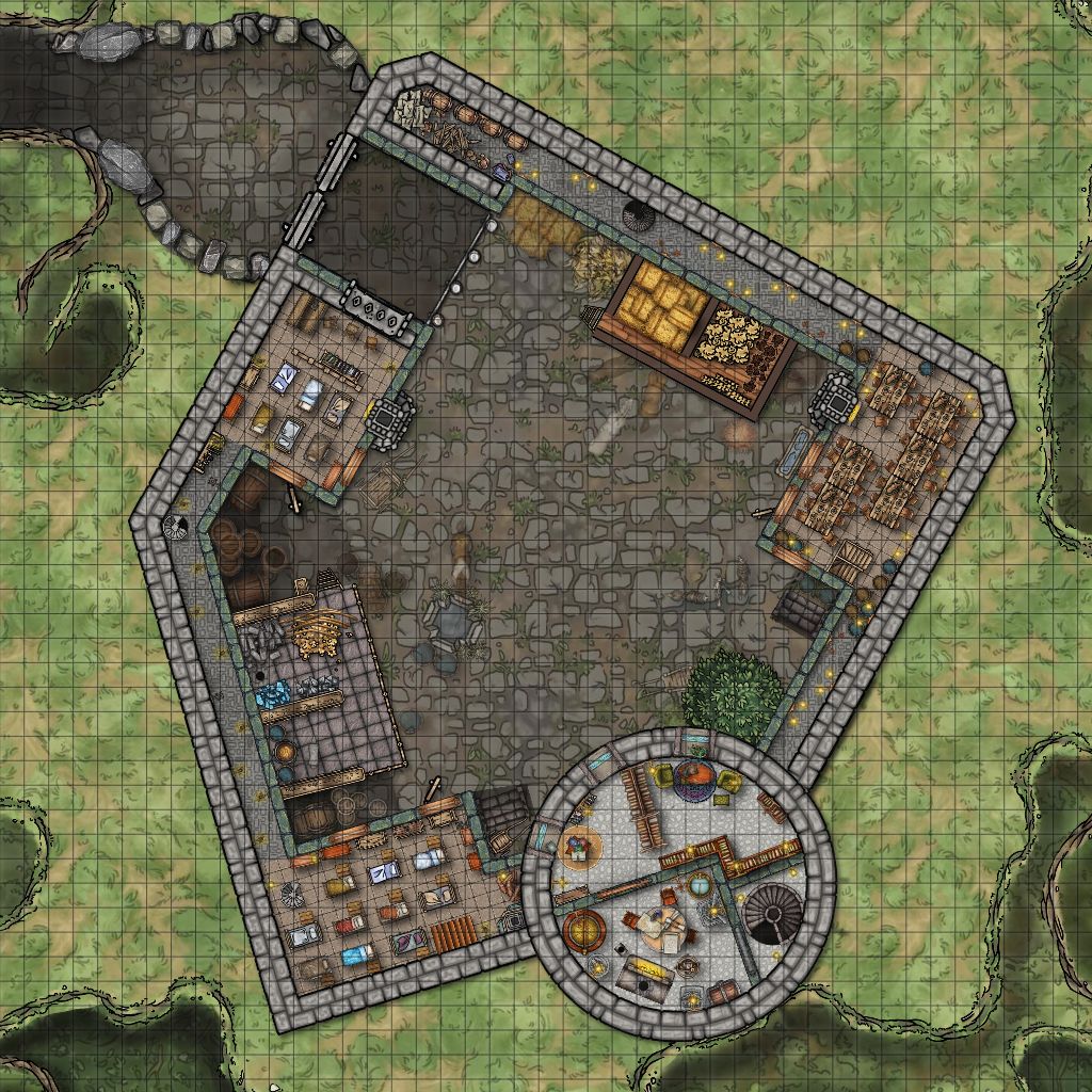HotDQ - Greenest Keep - Level 1 | Inkarnate - Create Fantasy Maps Online