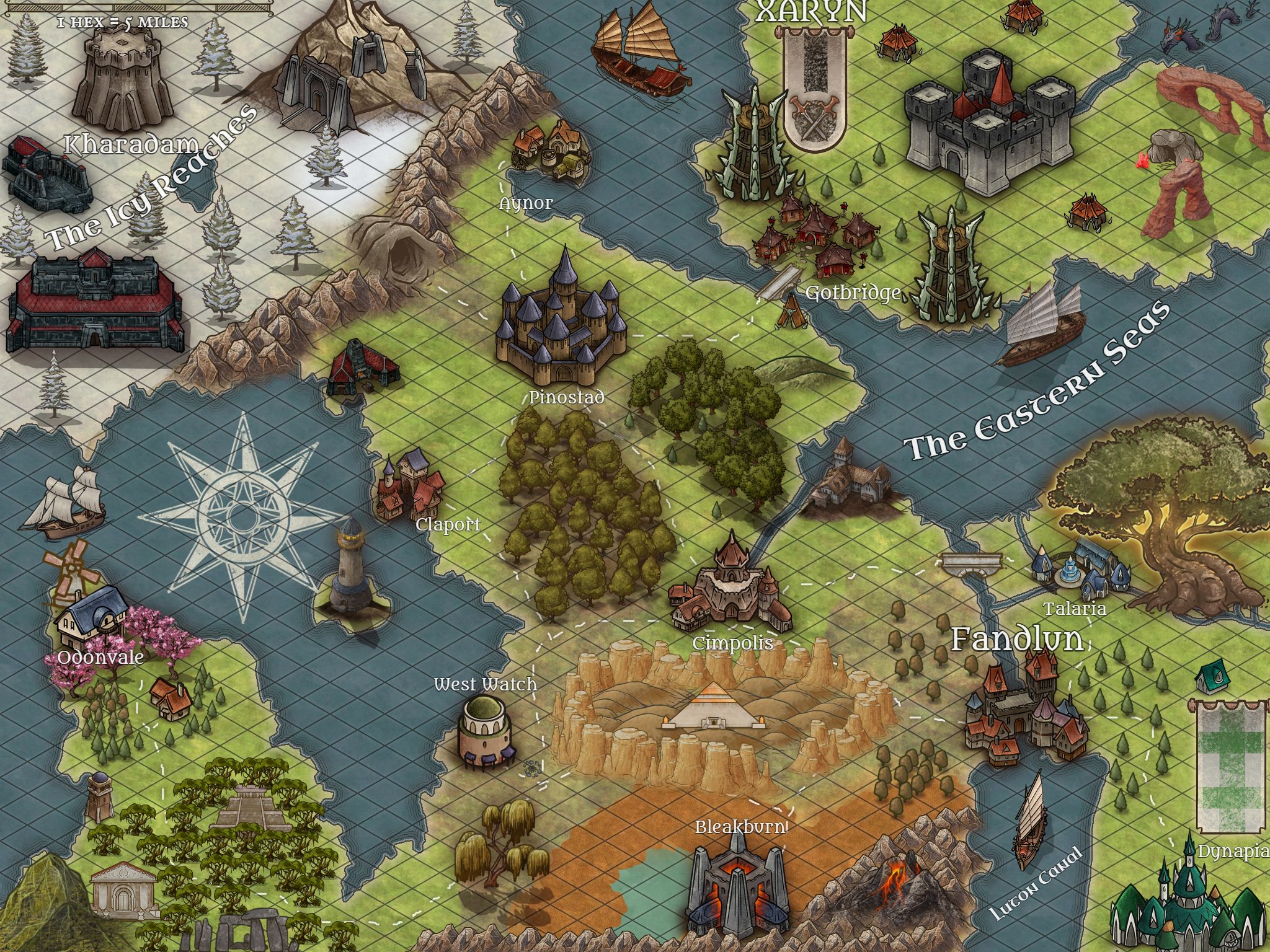 The Adamant Territories | Inkarnate - Create Fantasy Maps Online