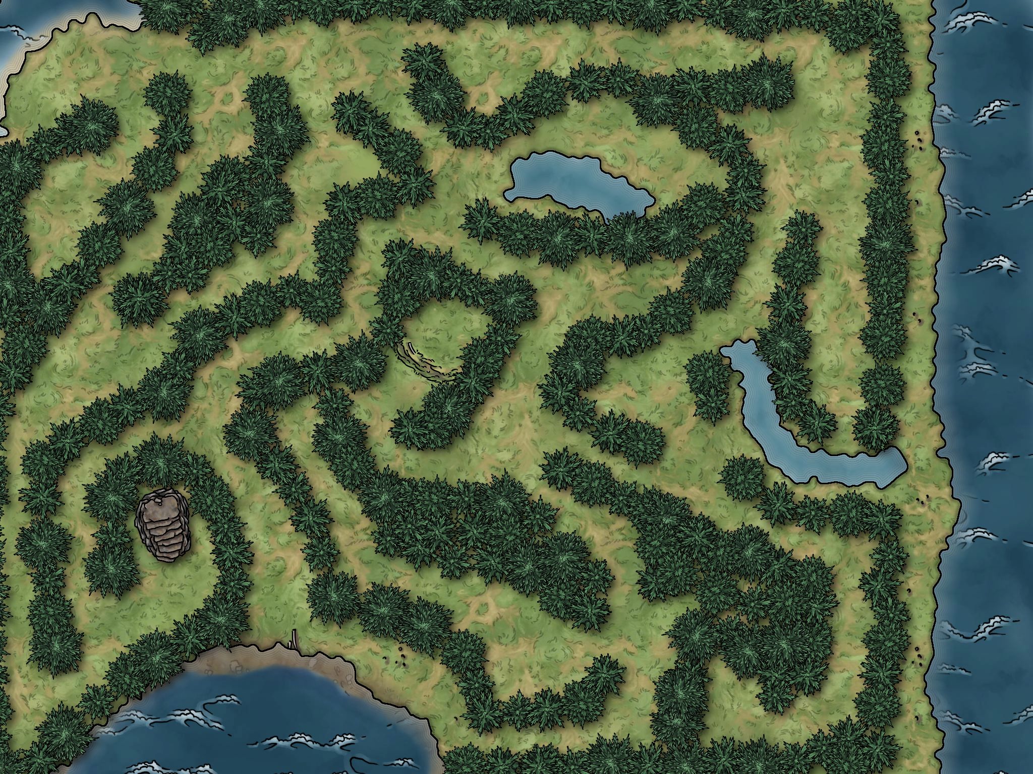 Maze Island | Inkarnate - Create Fantasy Maps Online