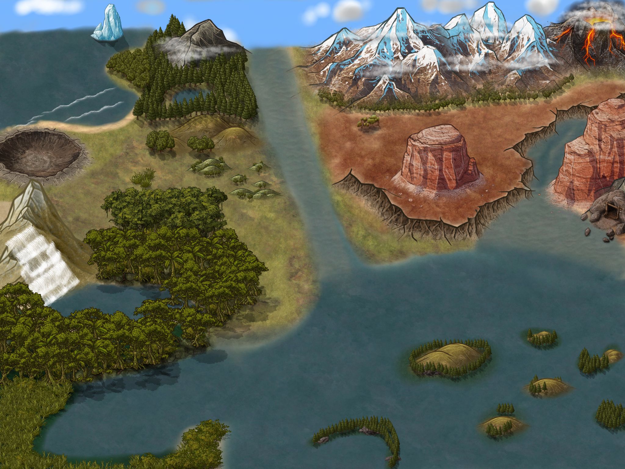 Generic, Varied Terrain, No Text | Inkarnate - Create Fantasy Maps Online