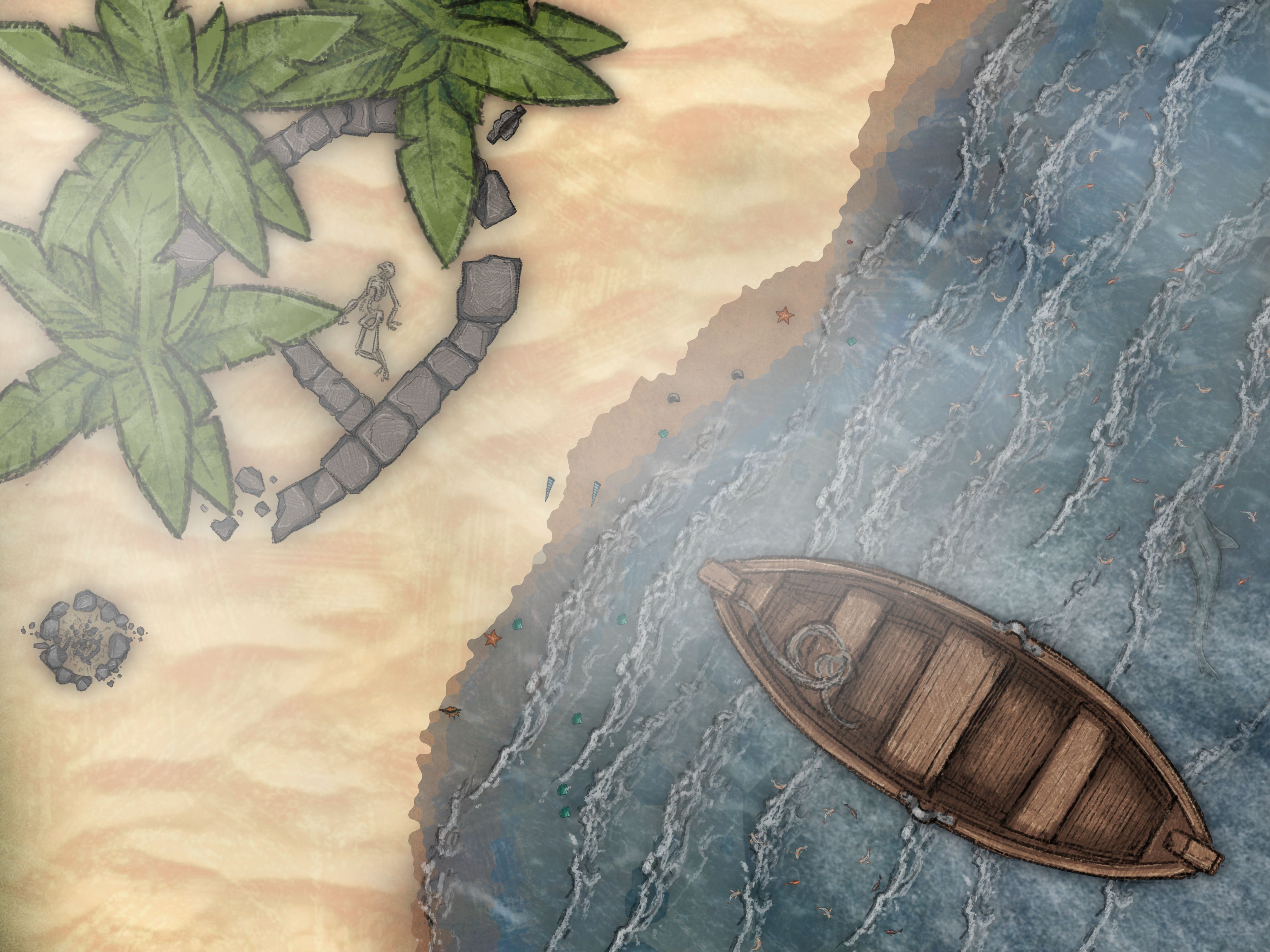 Abandonded Beach Landing | Inkarnate - Create Fantasy Maps Online