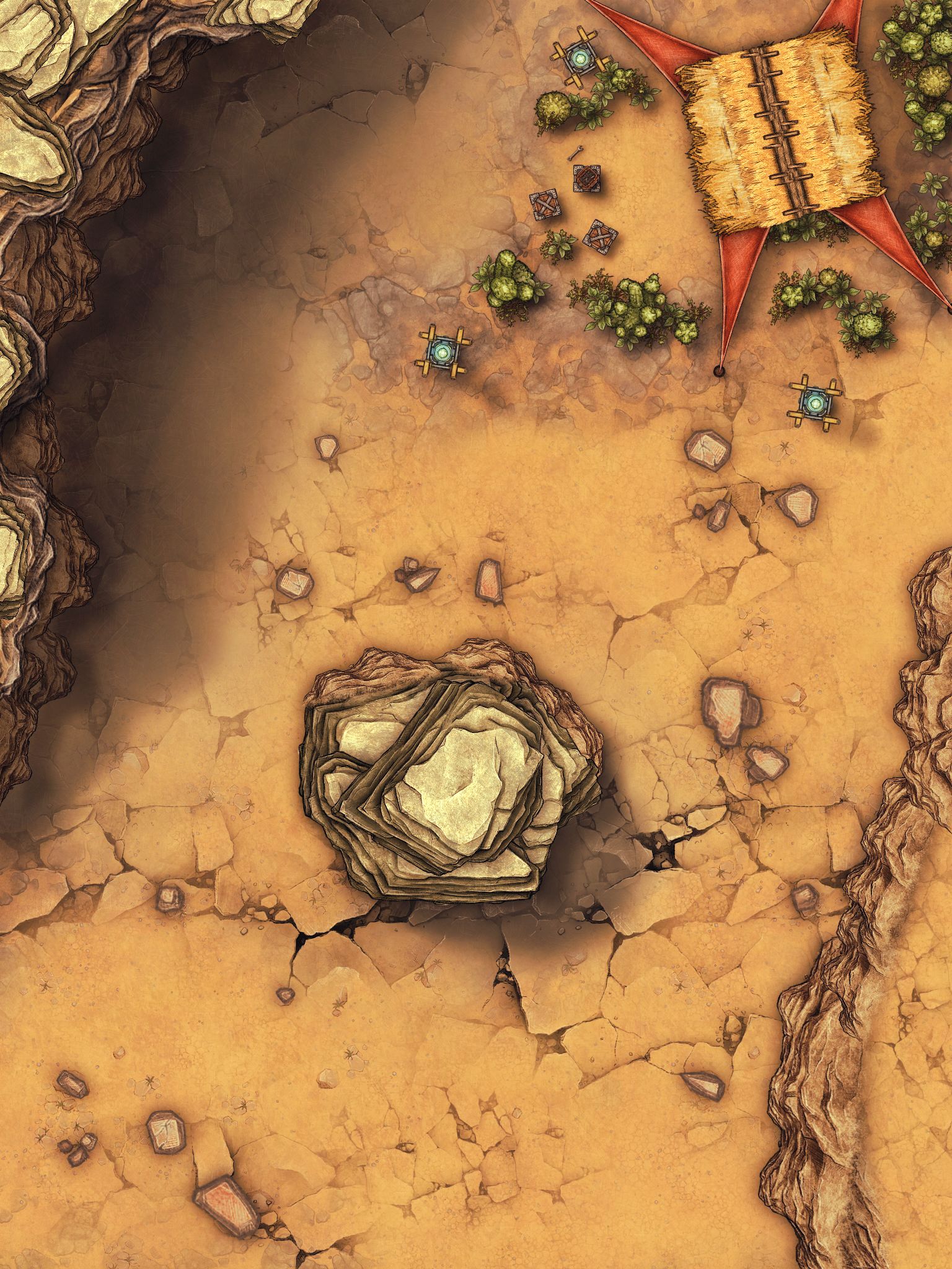 Desert Canyon Research Tent | Inkarnate - Create Fantasy Maps Online