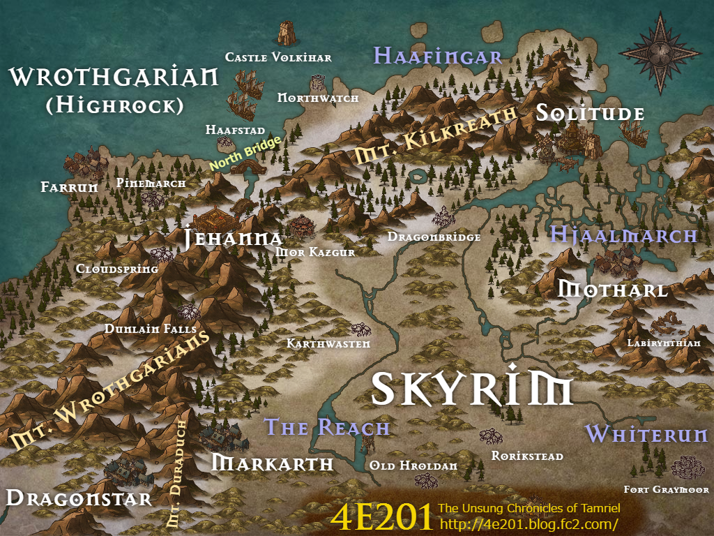 Map of Eastan Highrock and Skyrim | Inkarnate - Create Fantasy Maps Online
