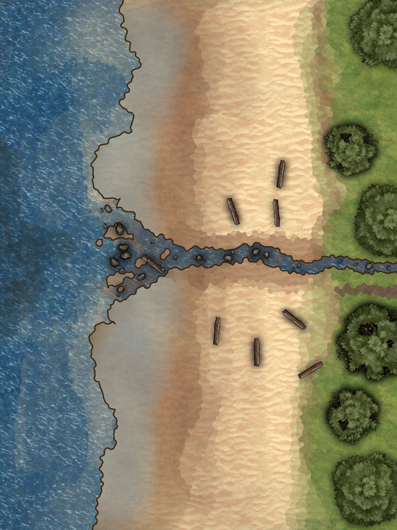 shipwreck beach | Inkarnate - Create Fantasy Maps Online