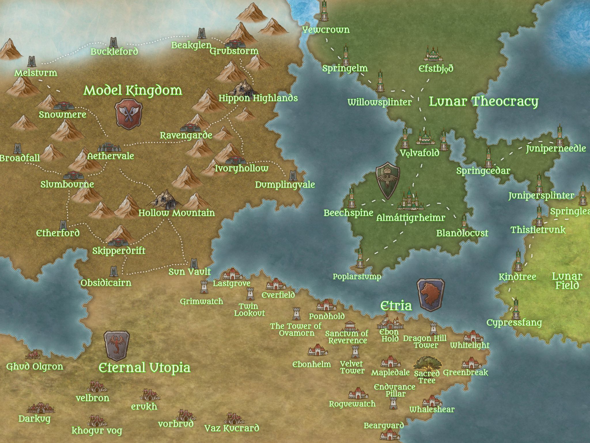 Four Nations | Inkarnate - Create Fantasy Maps Online