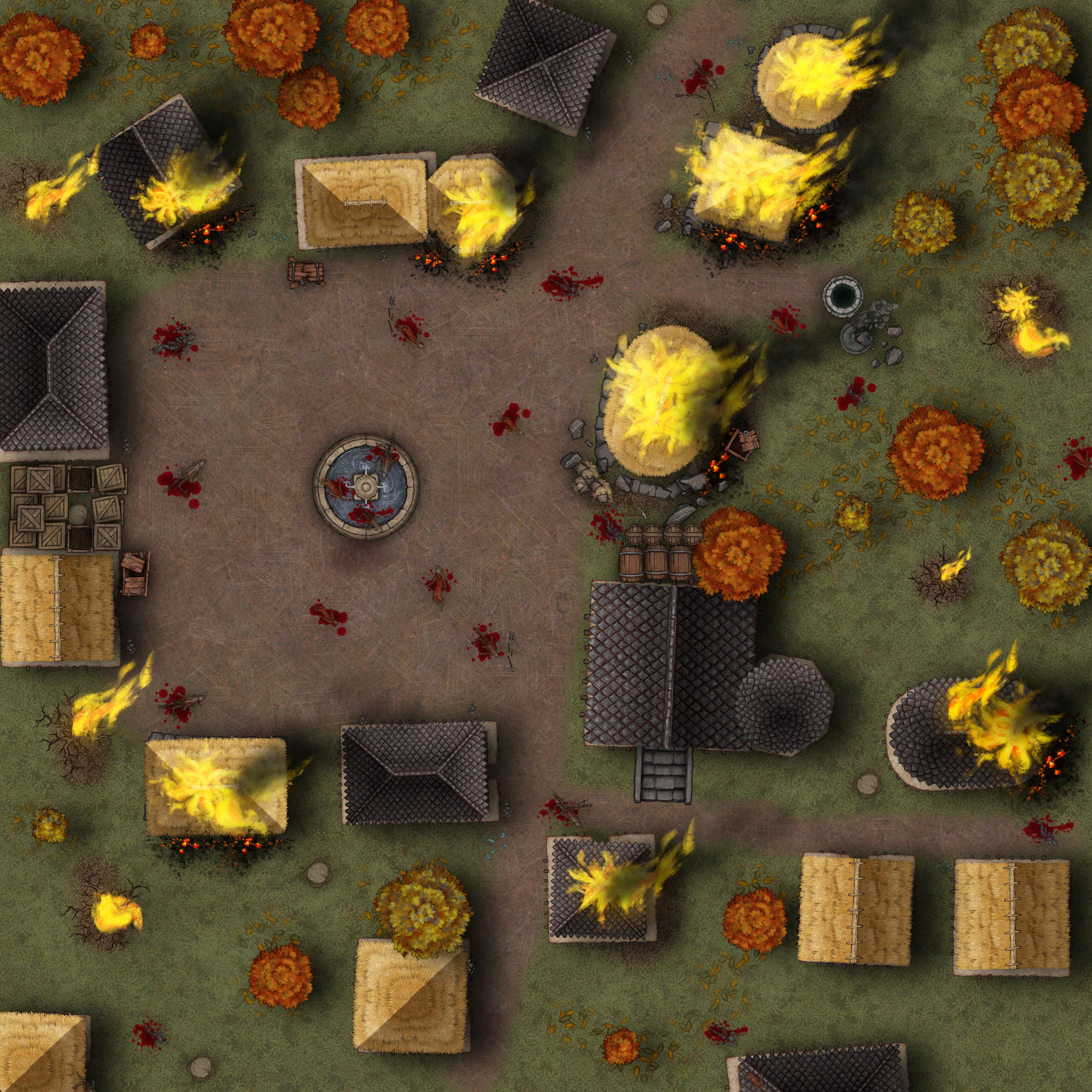 The Burning of Phandalin | Inkarnate - Create Fantasy Maps Online