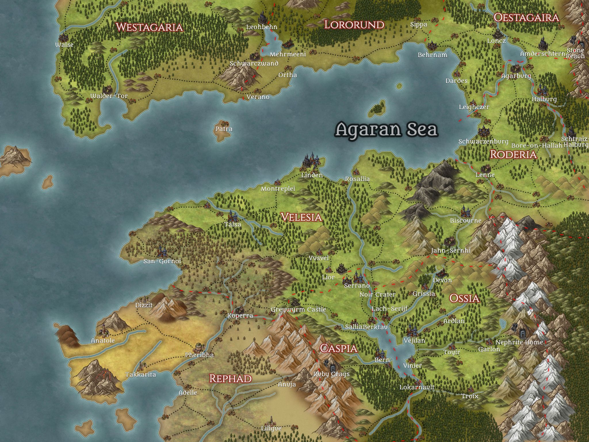 Northern Agarat (English) | Inkarnate - Create Fantasy Maps Online