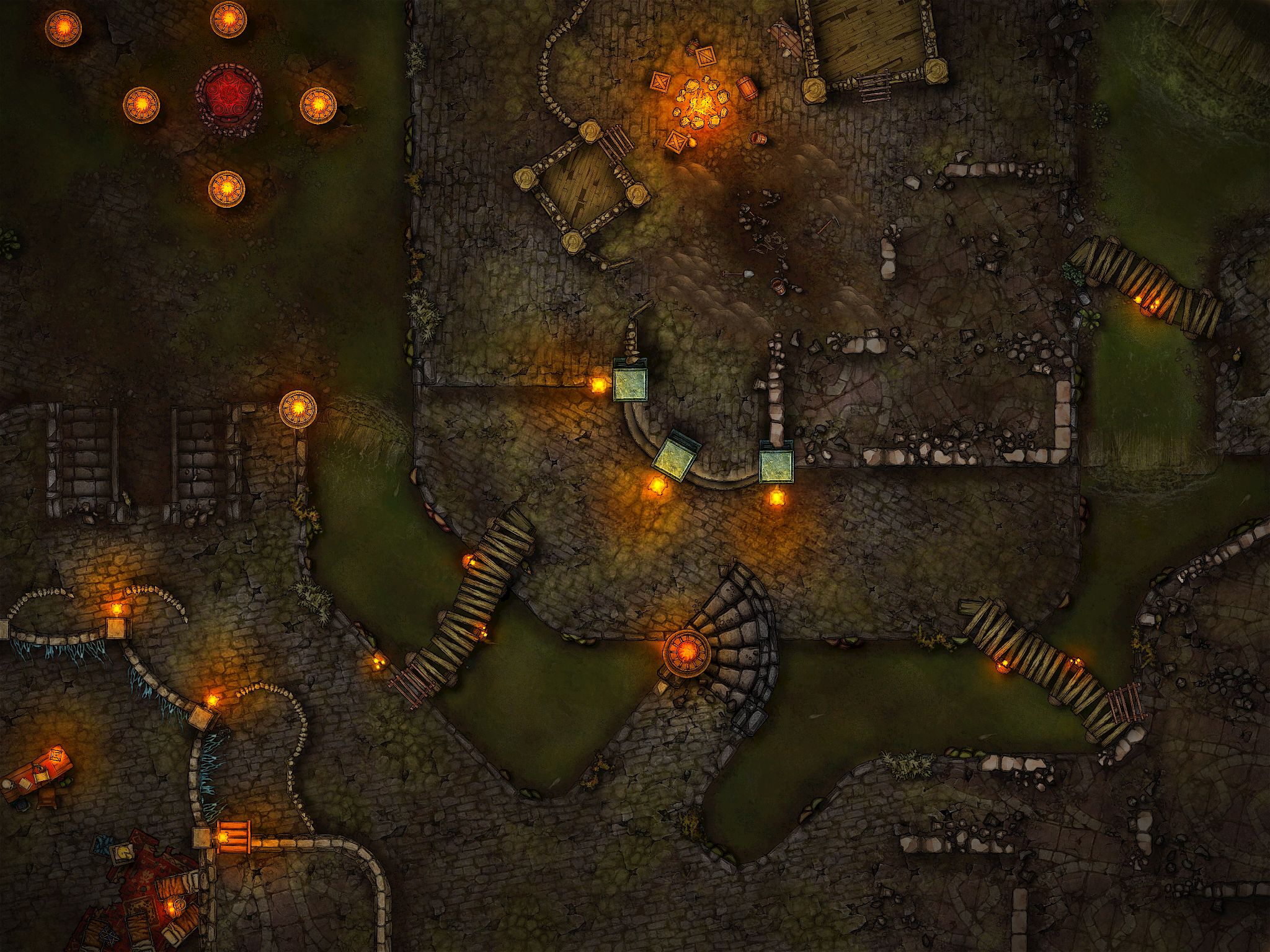 Sewer Encampment | Inkarnate - Create Fantasy Maps Online