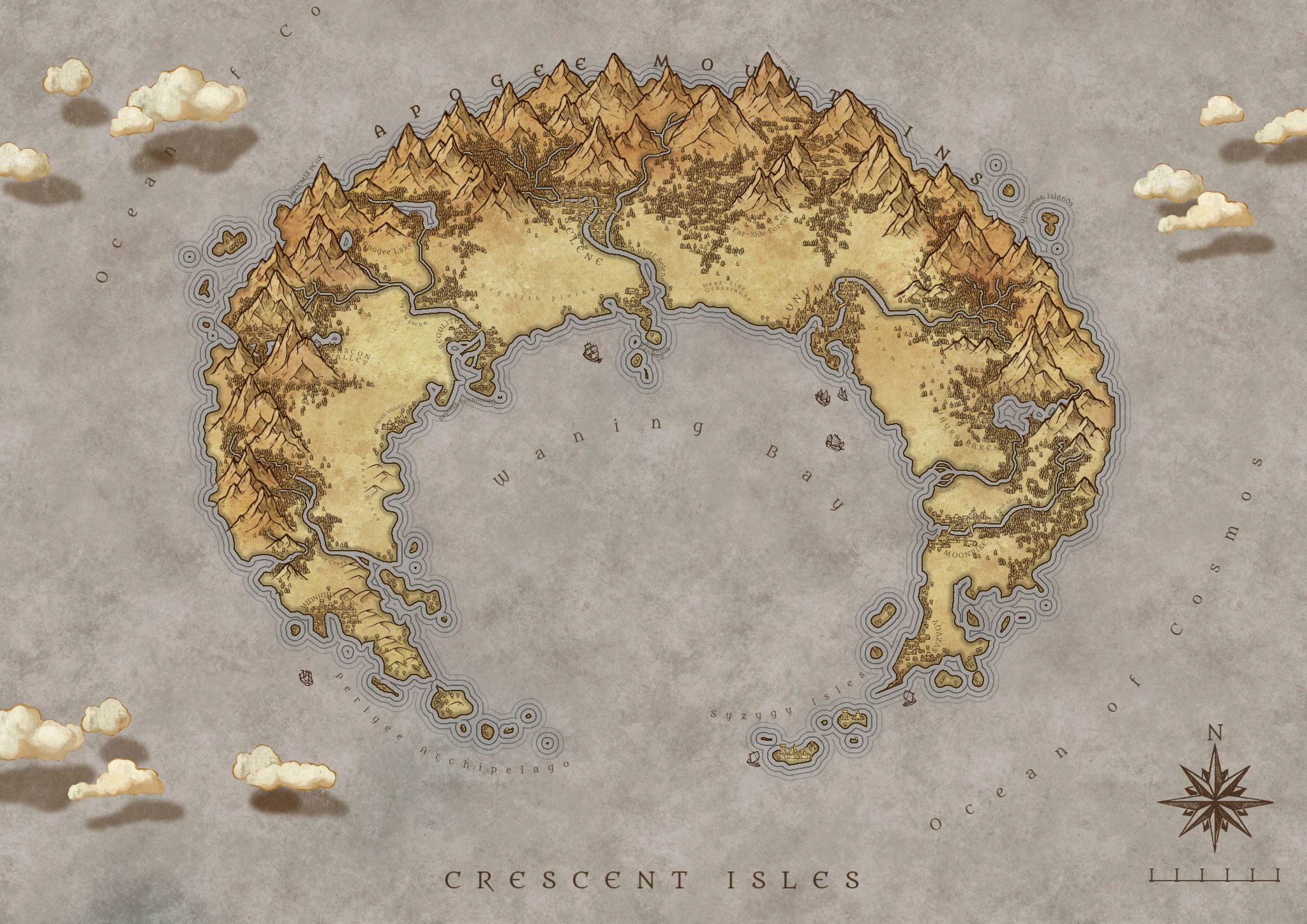 Crescent Isles | Inkarnate - Create Fantasy Maps Online