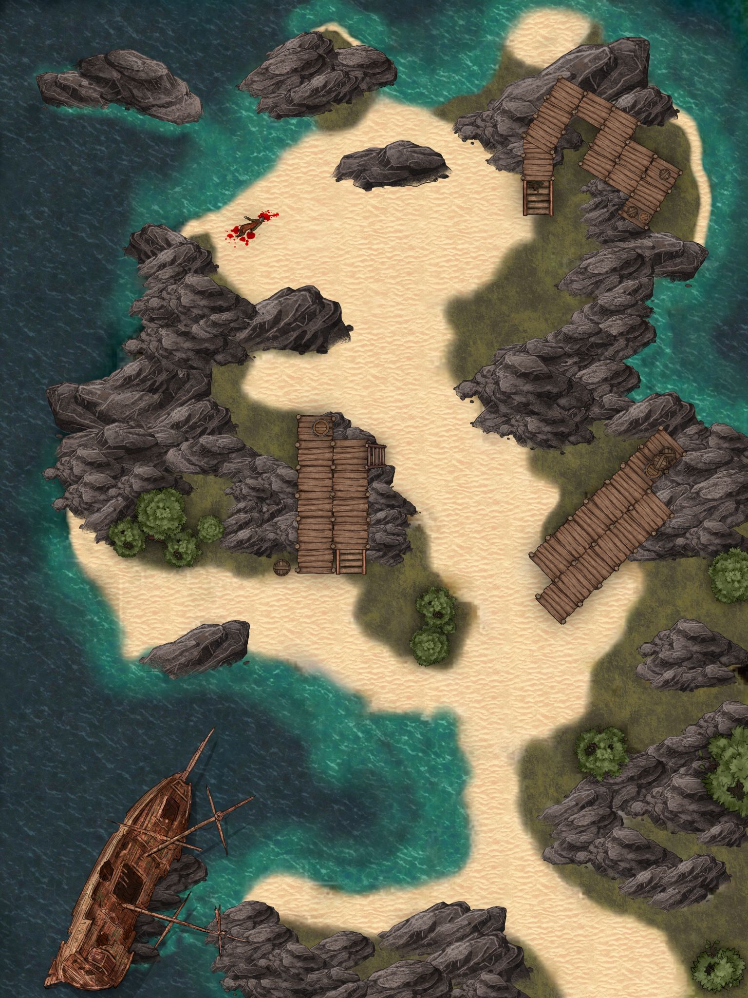 Fort Bliss Crocs | Inkarnate - Create Fantasy Maps Online