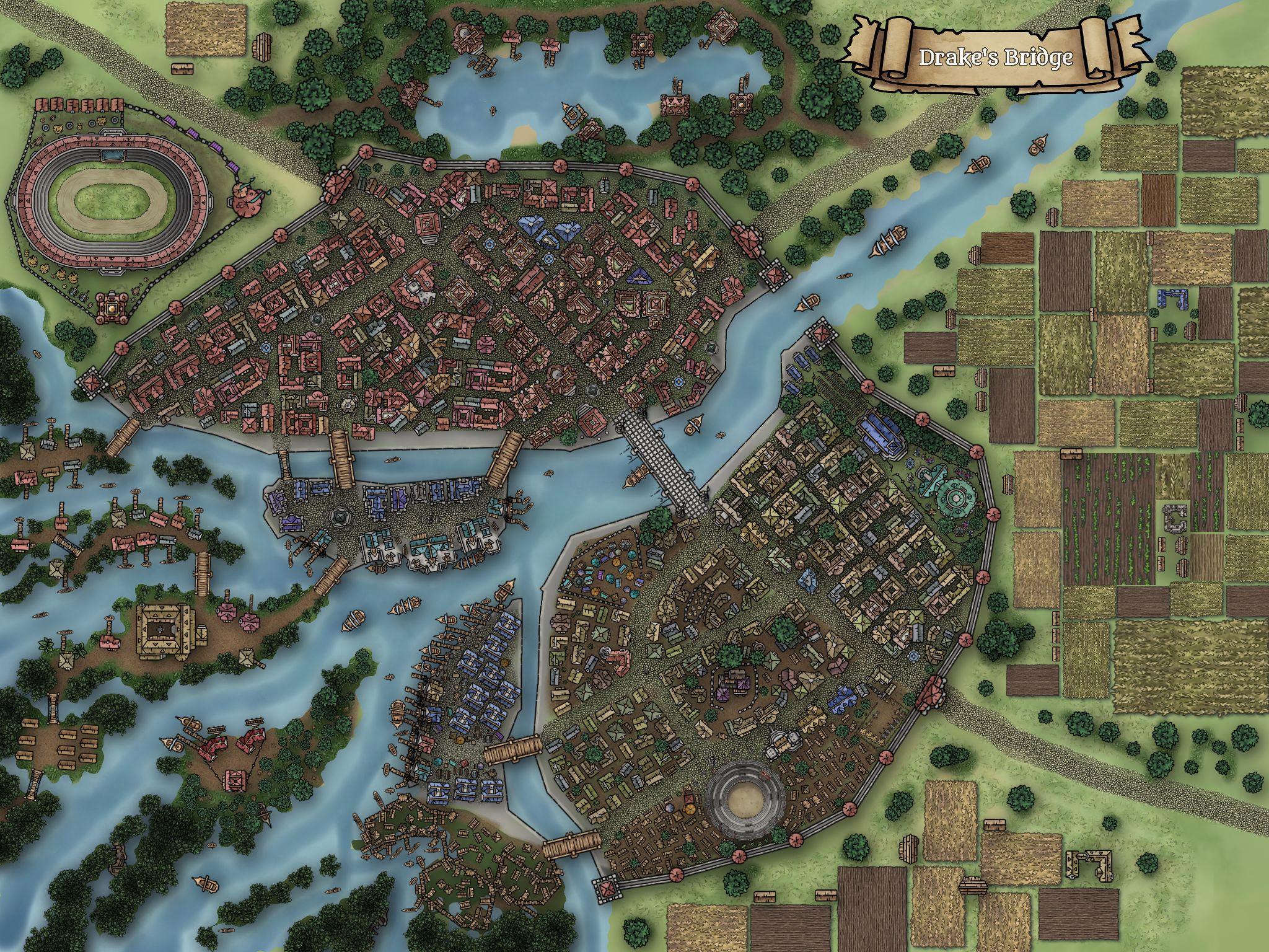 Drake's Bridge | Inkarnate - Create Fantasy Maps Online