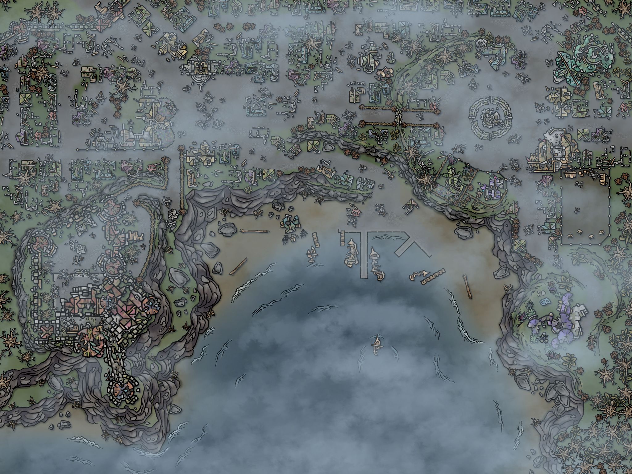 Moon Curse Town (Moonlight) | Inkarnate - Create Fantasy Maps Online