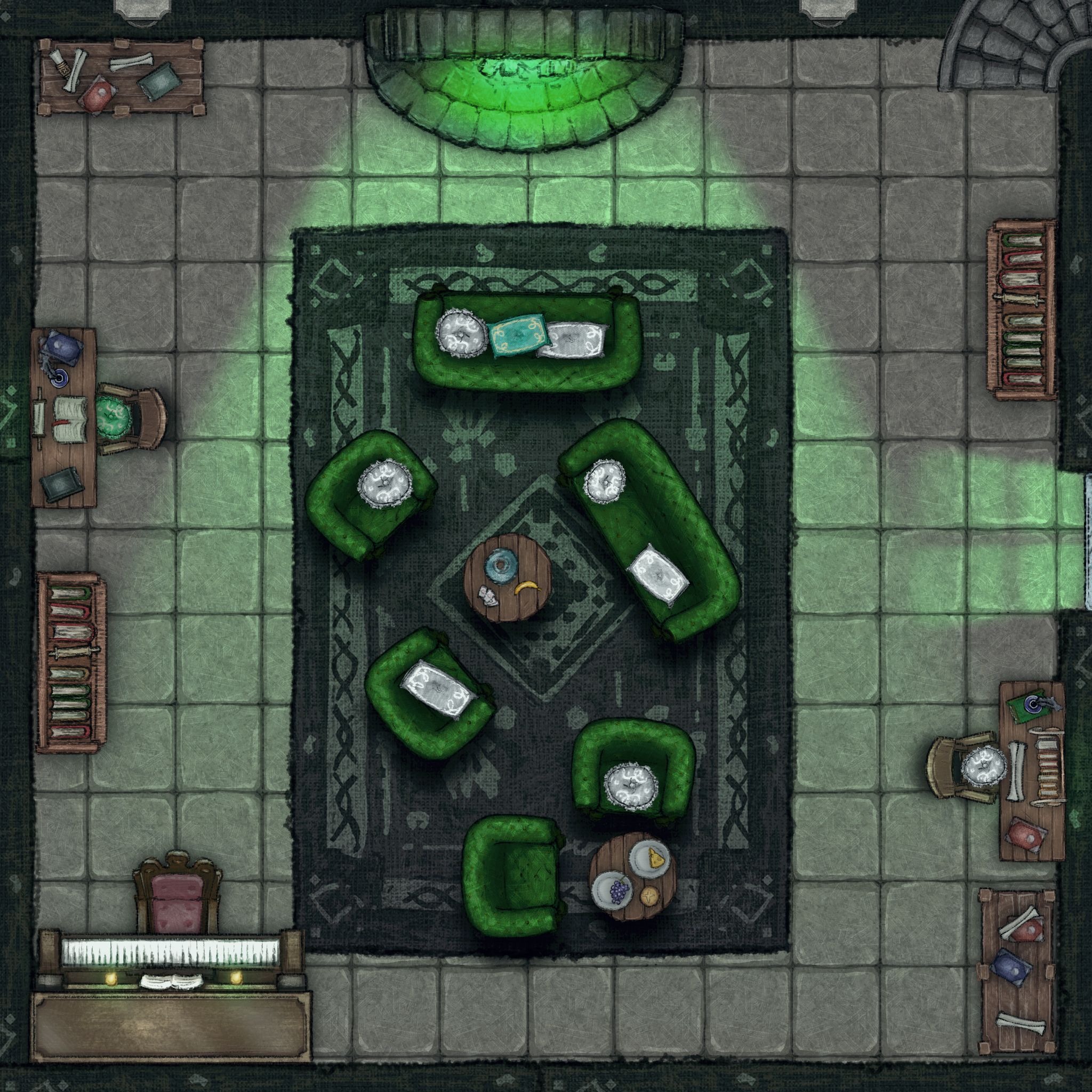 Harry Potter - Slytherin's Common Room | Inkarnate - Create Fantasy ...