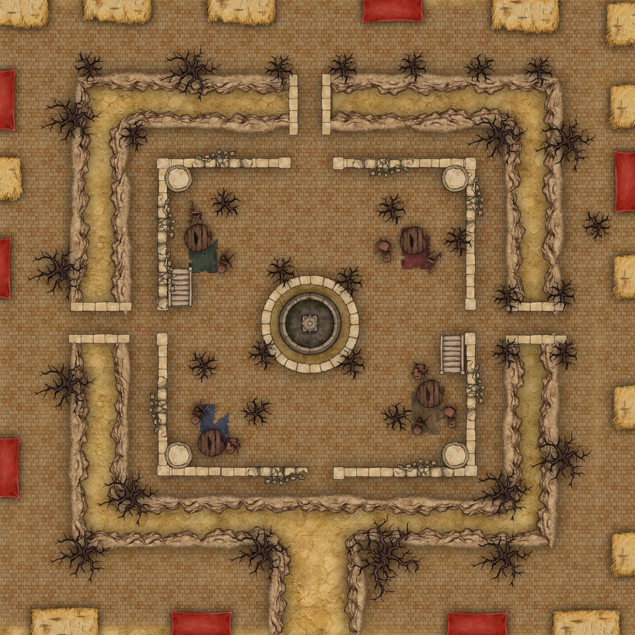 Eldath's Hanging Gardens Level 1 | Inkarnate - Create Fantasy Maps Online