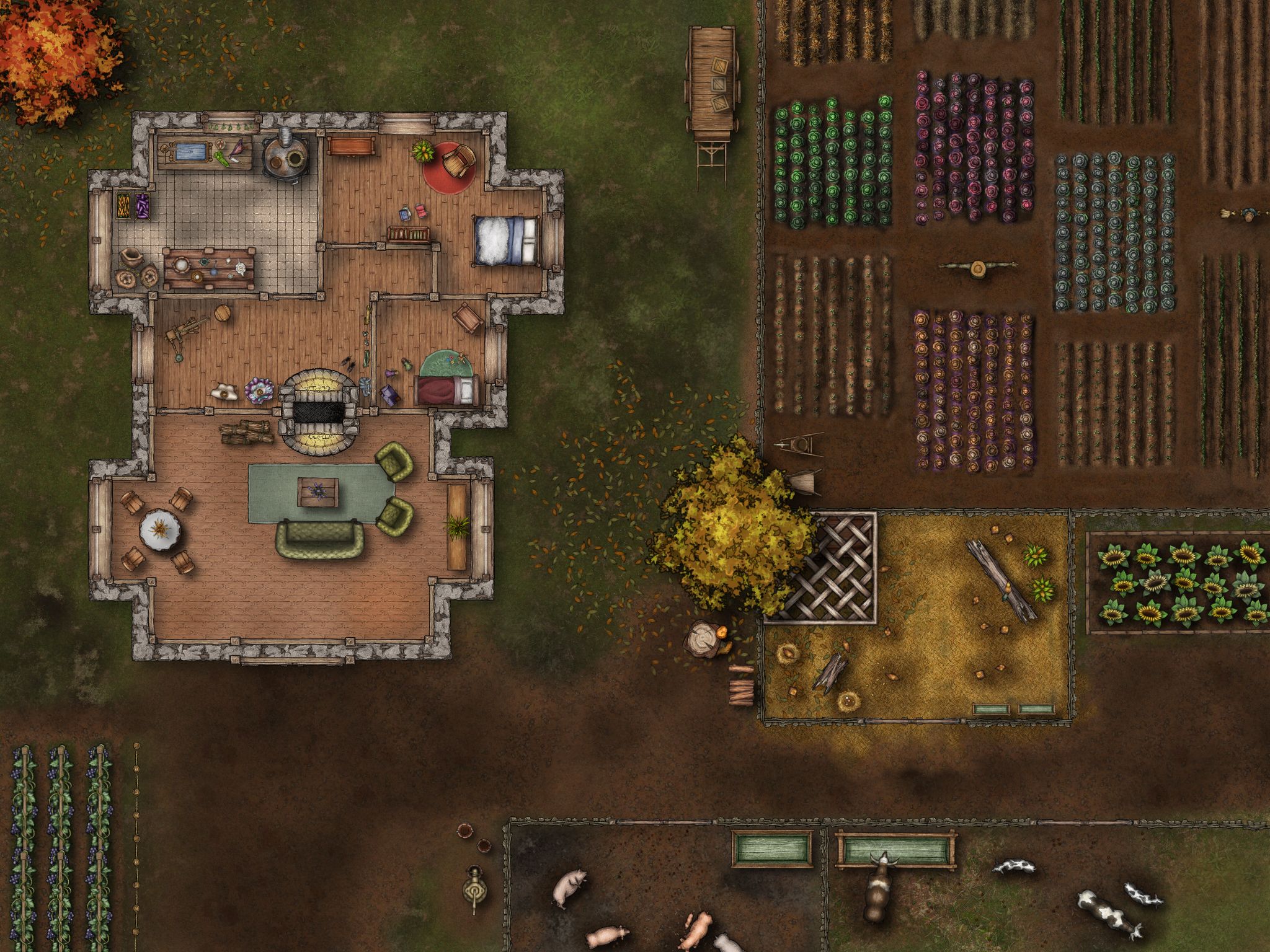 A Humble Farmstead | Inkarnate - Create Fantasy Maps Online